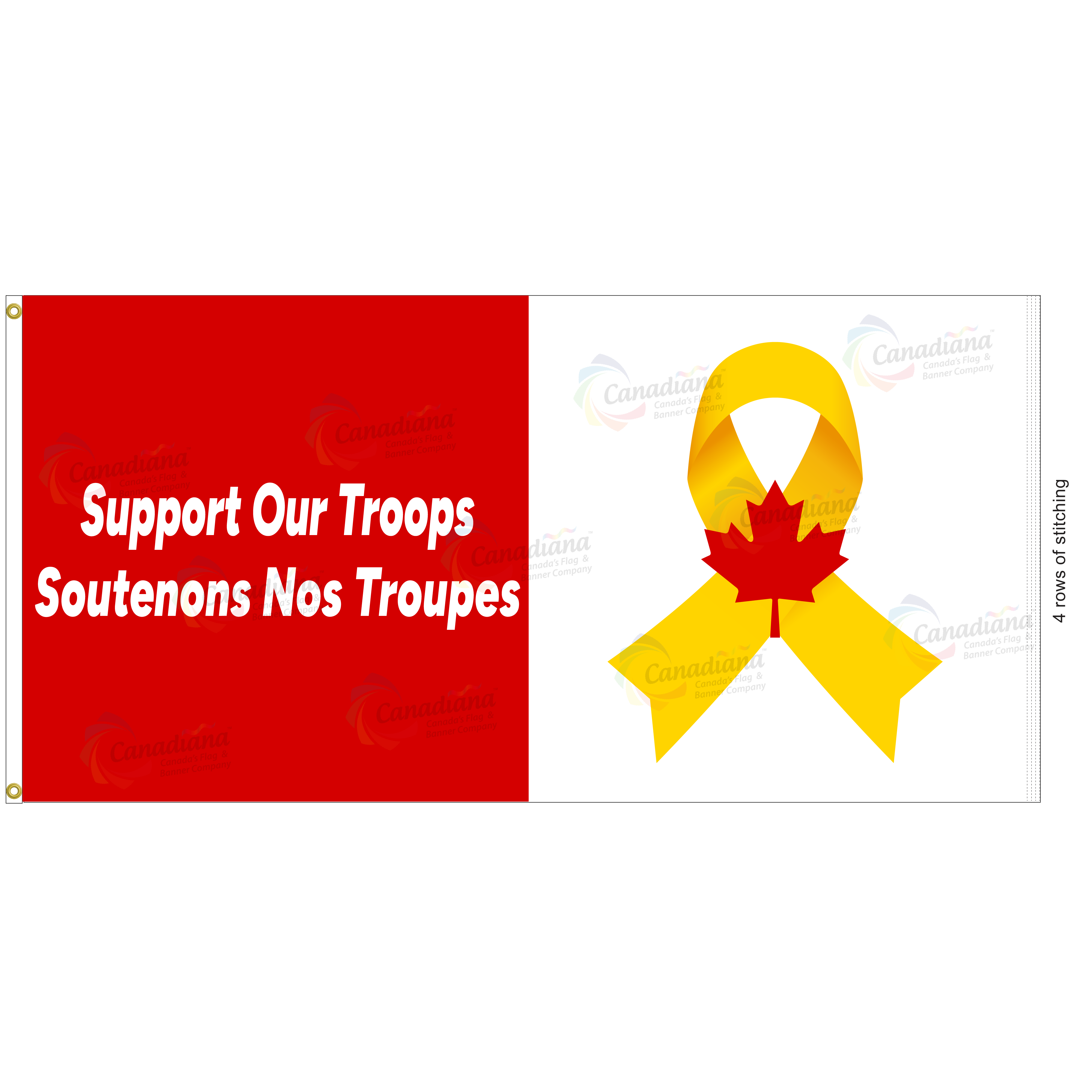 Support Our Troops Flag / Soutenons Nos Troupes Flag – Canadiana Flag